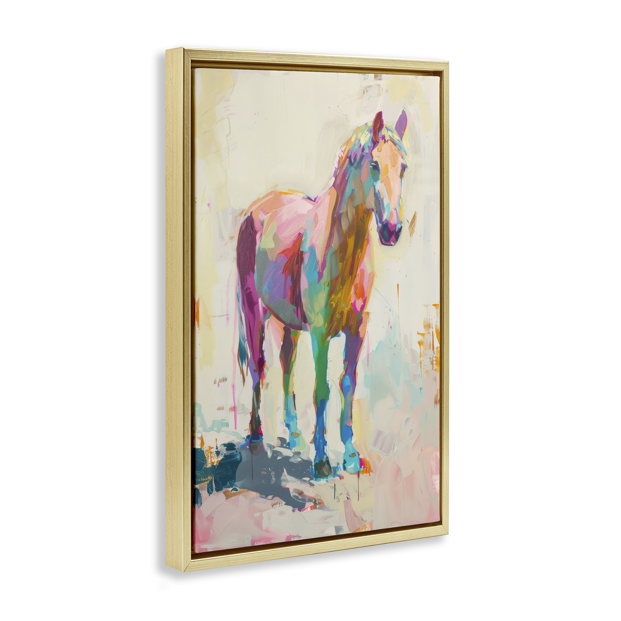 Lark Manor™ Sunset Hued Horse Framed Floater Canvas by Petal Prints ...