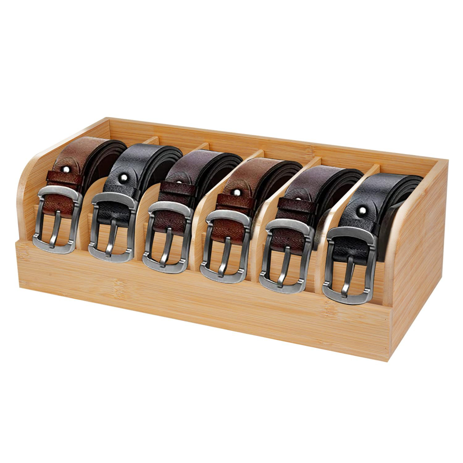 Hokku Designs 6 Compartments Belt Organizer For Closet And Drawer ...