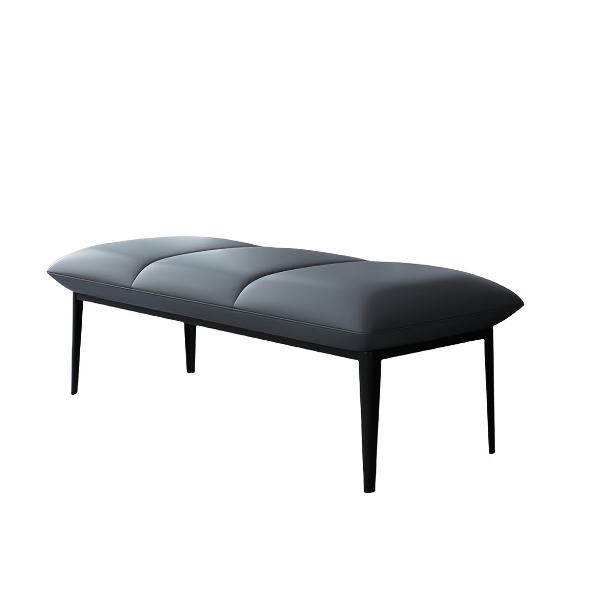 Hokku Designs Minimalist Luxe End-of-Bed Bench Leather Match ...
