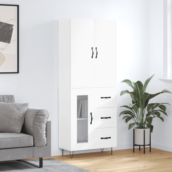 George Oliver Simione 69.5 Cm Wide 3 Drawer Highboard | Wayfair.co.uk