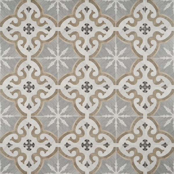 Bond Tile Beverly 8" x 8" Porcelain Patterned Wall & Floor Tile (12.91 ...