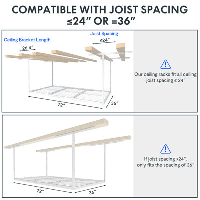 Rebrilliant Marzio Steel Height -Adjustable Ceiling Mounted Rack ...