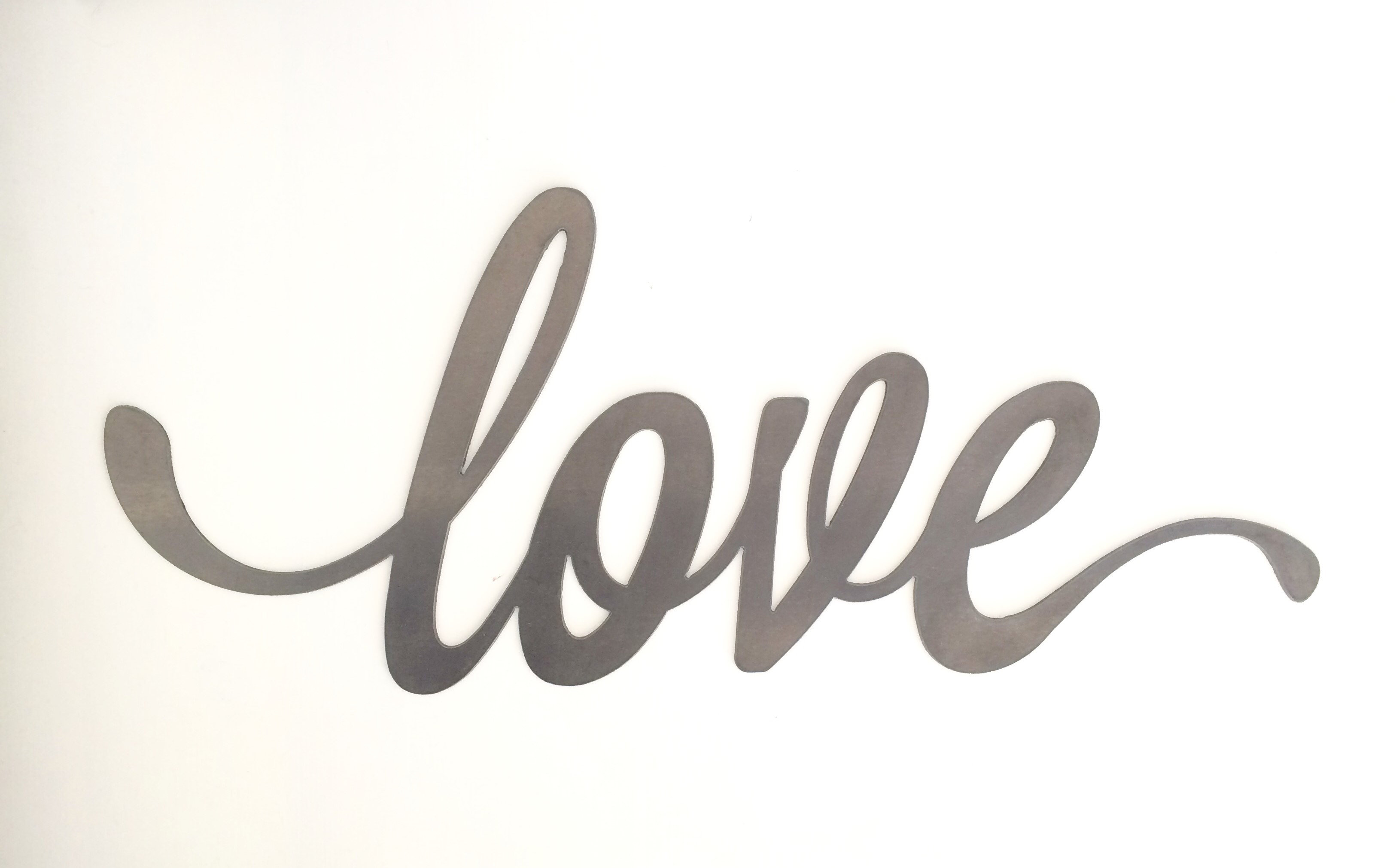 Gracie Oaks Love Metal Script Wall Decor - Wayfair Canada