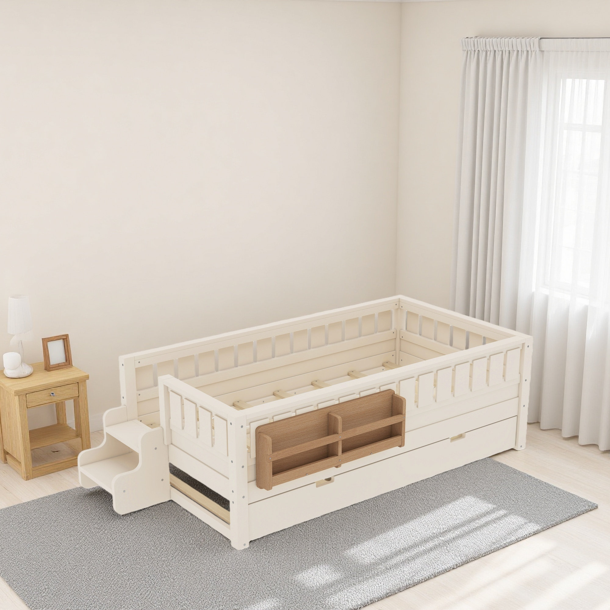 Harriet Bee With Built-In Bookshelves And Small Staircase, High-Quality ...