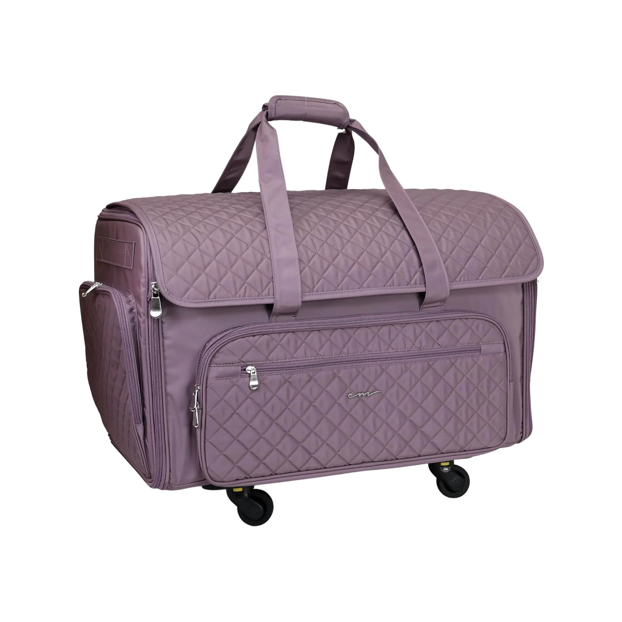 Rebrilliant XXL 4 Wheel Collapsible Rolling Sewing Machine Storage Case ...