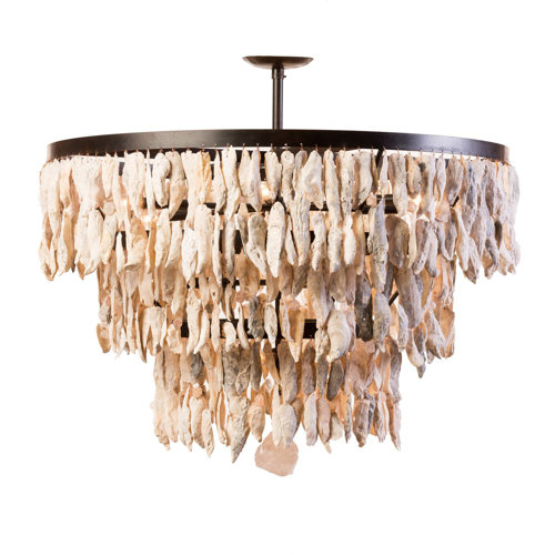 Lowcountry Originals Three Tier Oyster Shell Chandelier | Wayfair