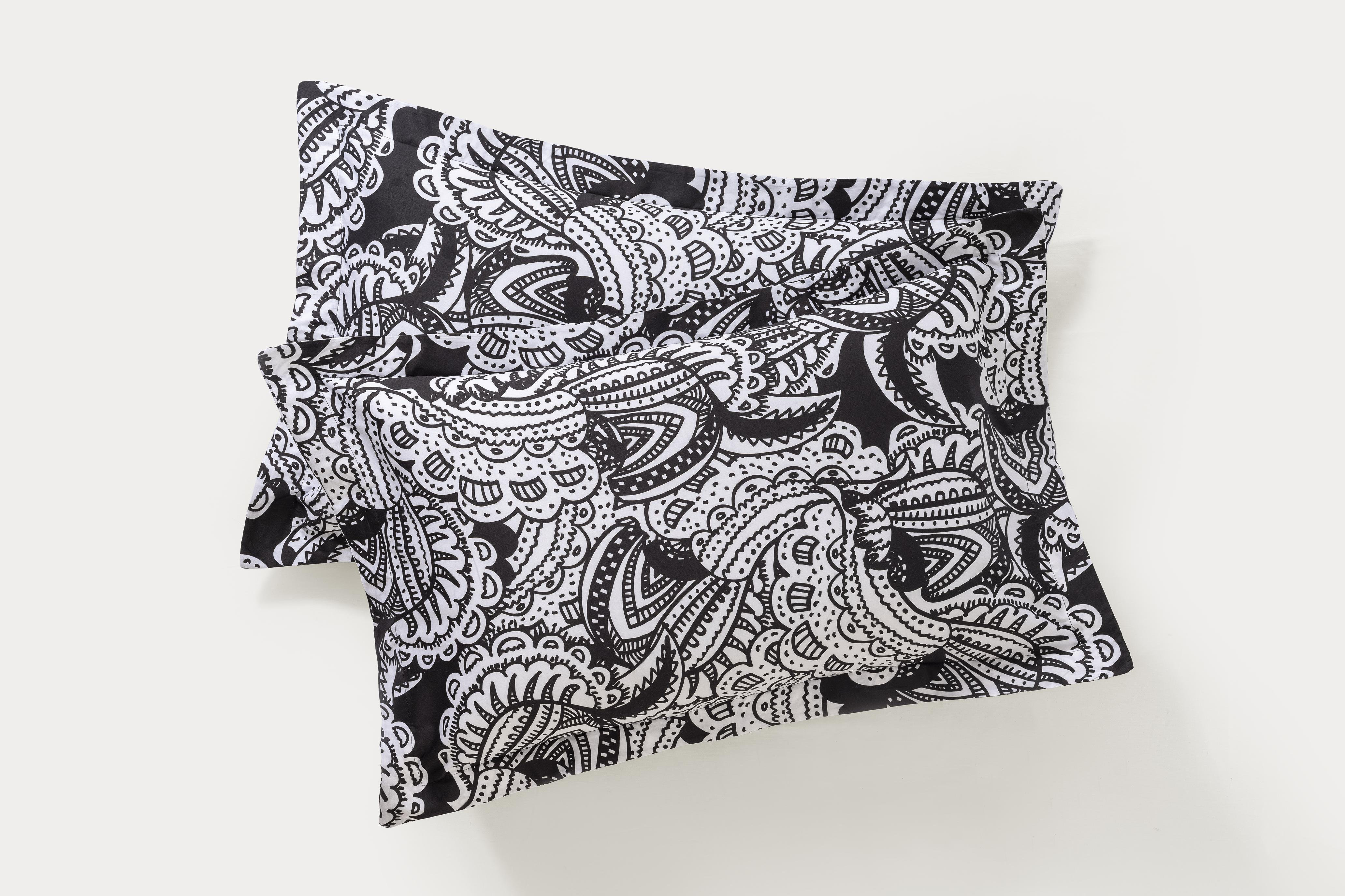 Brooks Brothers Black&White Paisley 2 Piece 100% Cotton Guest Room Sham ...