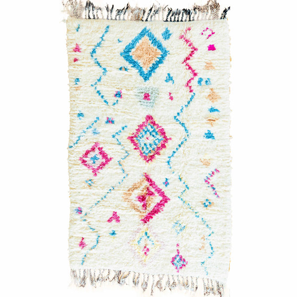 Coco Carpets One-of-a-Kind Rectangle 4' X 6' 1990s Area Rug in White ...