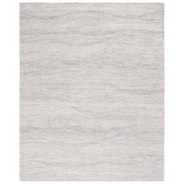 Beachcrest Home™ Wimmer Abstract Handmade Tufted Wool Ivory Area Rug ...