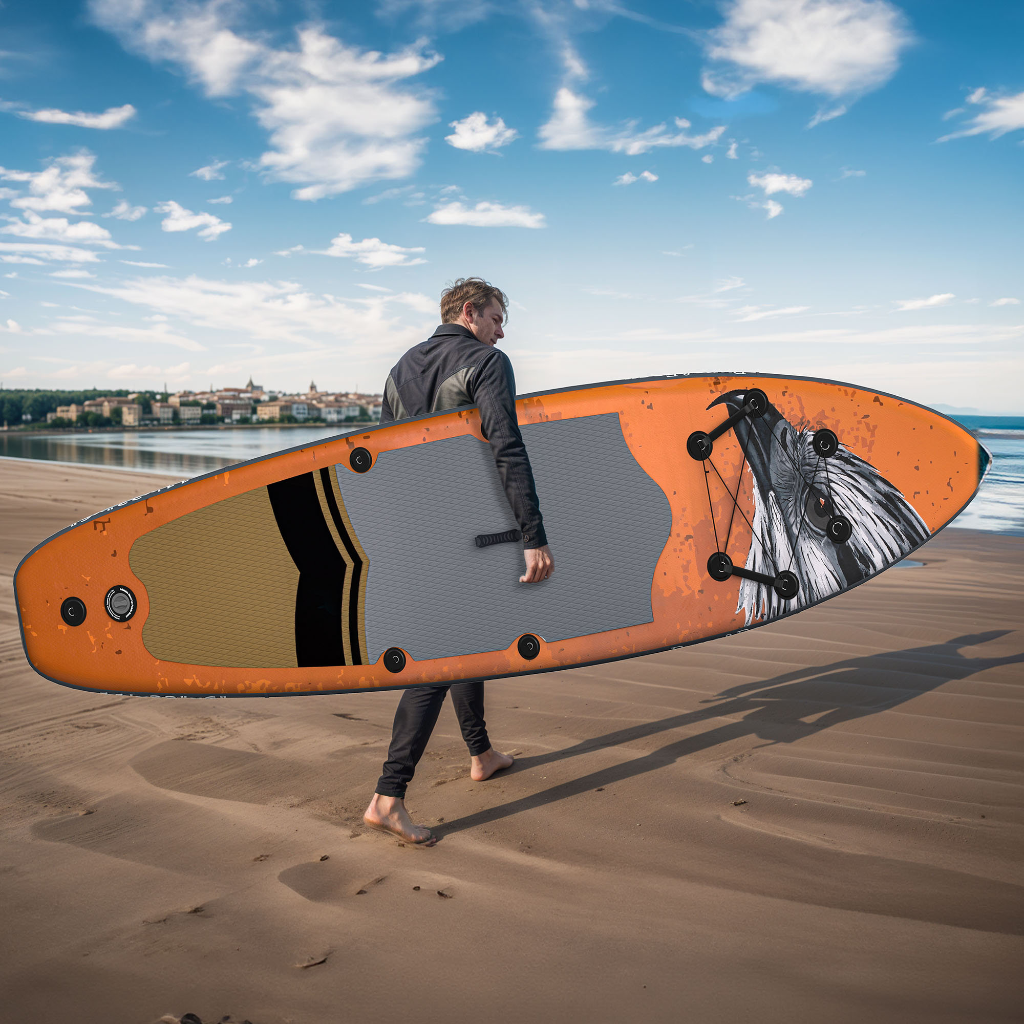 Balconera 11 FT Inflatable Stand Up Paddle Board Orange PVC SUP ...