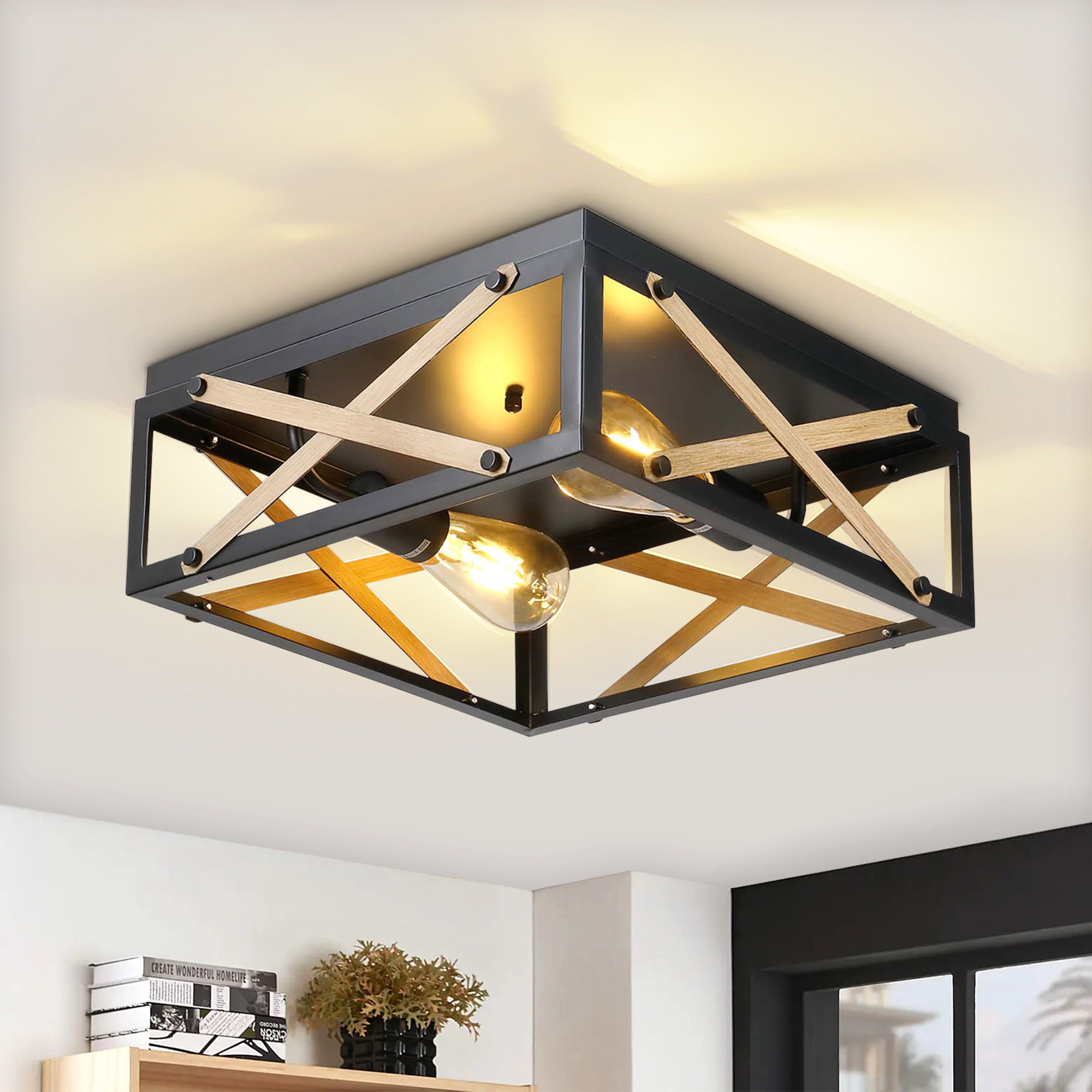 Gracie Oaks Tadao Flush Mount Semi Flush Ceiling Light Flush Mount ...