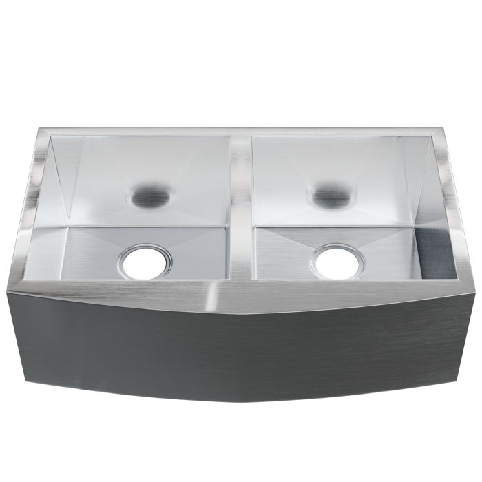 Novatto Stainless Steel Single Bowl Farmhouse Kitchen Sink with Grate ...