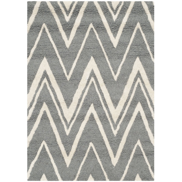 George Oliver Ellicott Hand Tufted Wool Chevron Rug & Reviews | Wayfair