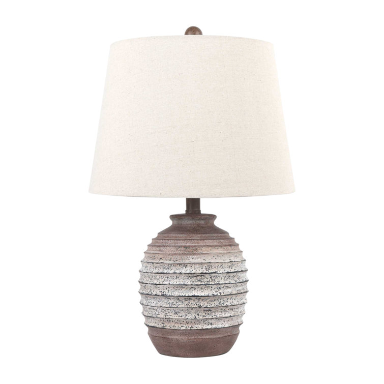 Dovecove Resin Textured Ribbed Table Lamp - Wayfair Canada