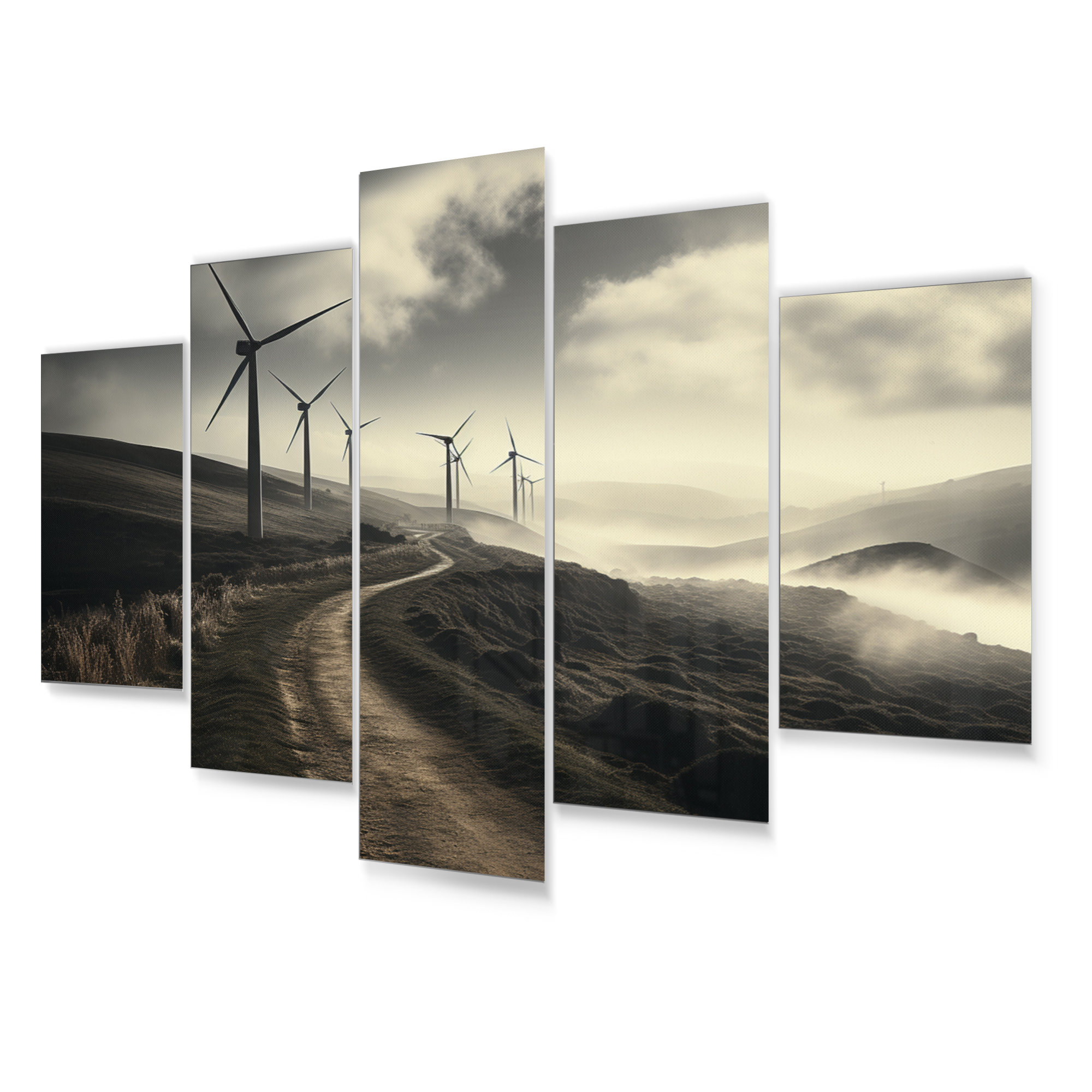 Latitude Run® Wind Turbines Elemental Forces II - Wind Turbines Metal ...
