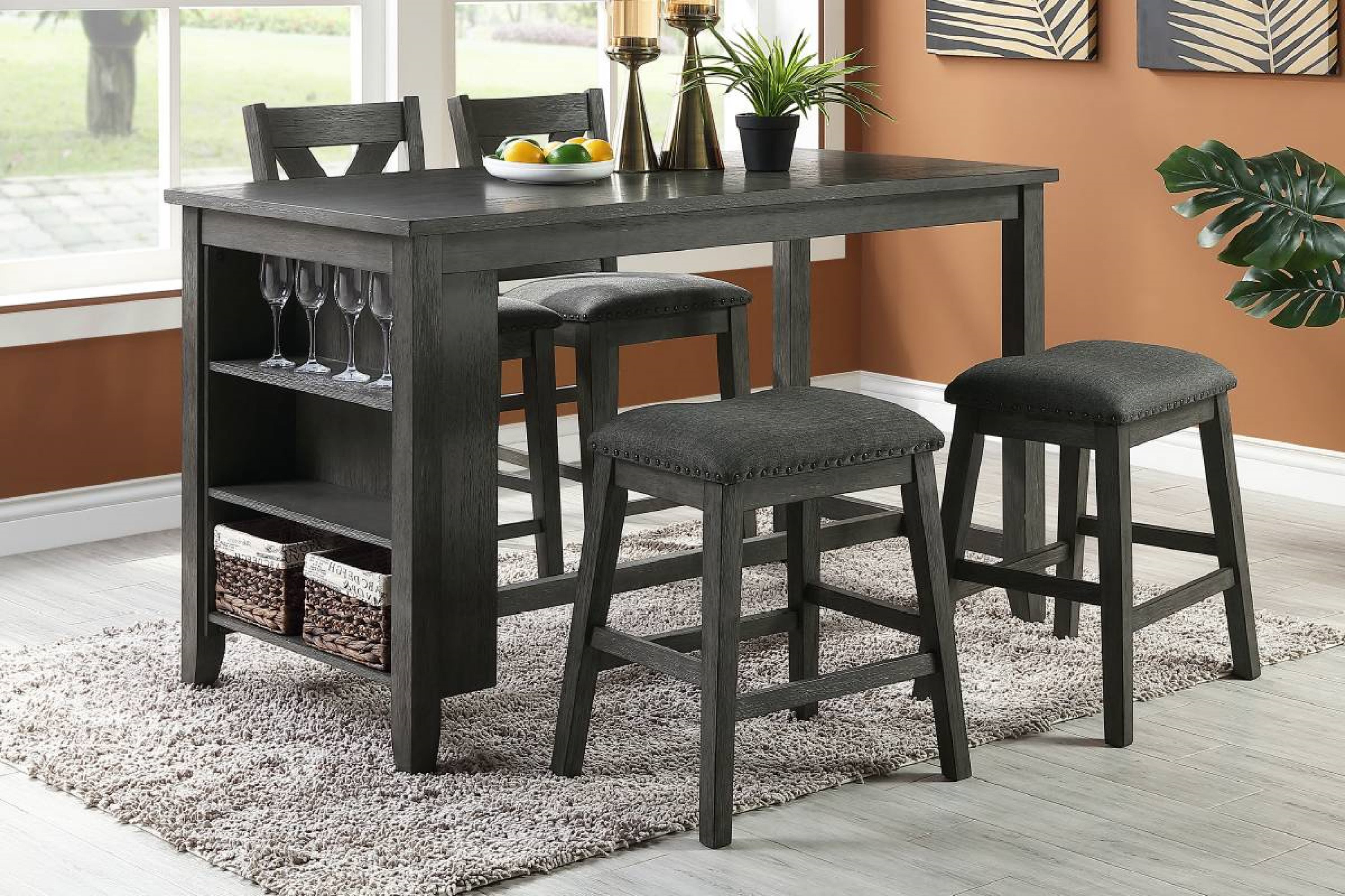 Gracie Oaks Rindy Dining Counter Height Table | Wayfair
