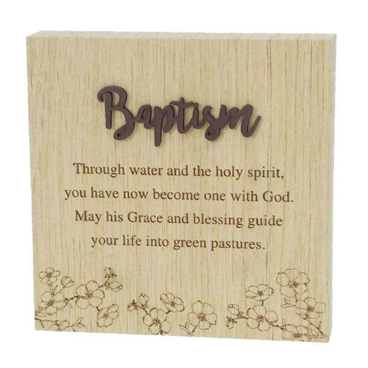 Trinx Baptism With Saying Block Sign - Wayfair Canada