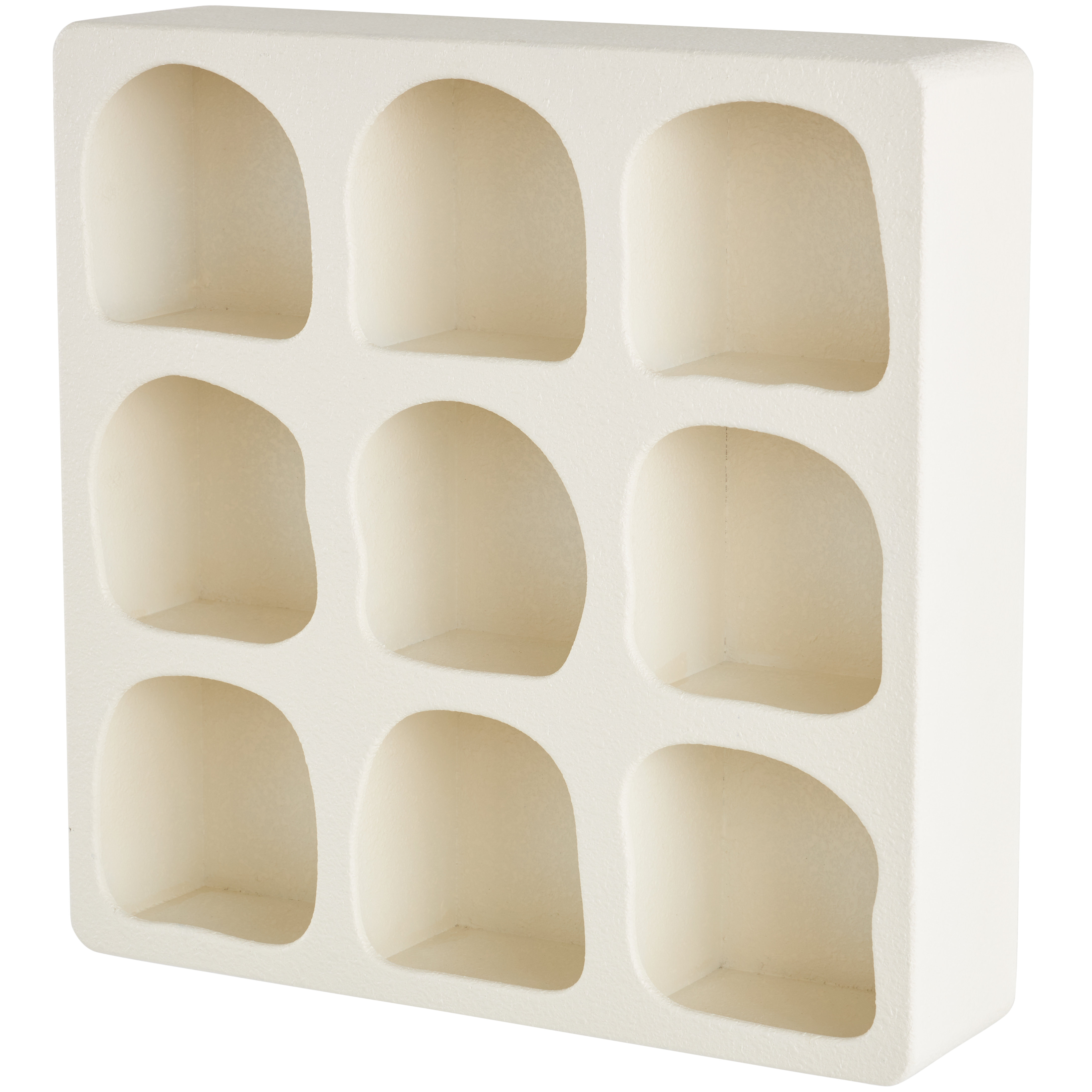 Latitude Run® Cole And Grey Wood 9 Shelf Geometric Wall Shelf & Reviews ...