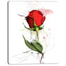 Design Art 'Red Rose Hand-drawn Illustration' Painting Print on Wrapped ...