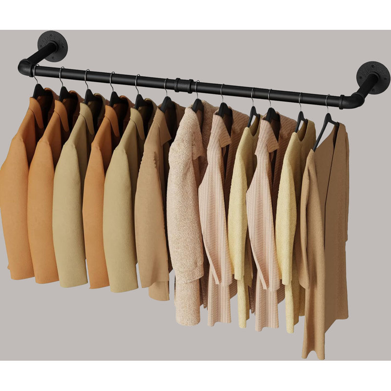 Williston Forge Kaiss 30'' Iron Wall Mounted Clothes Rack | Wayfair
