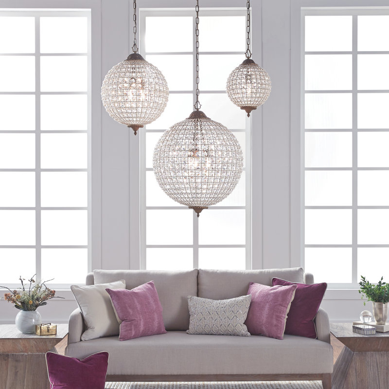 Classic Home Allesandria 3-Light Crystal Pendant & Reviews | Perigold