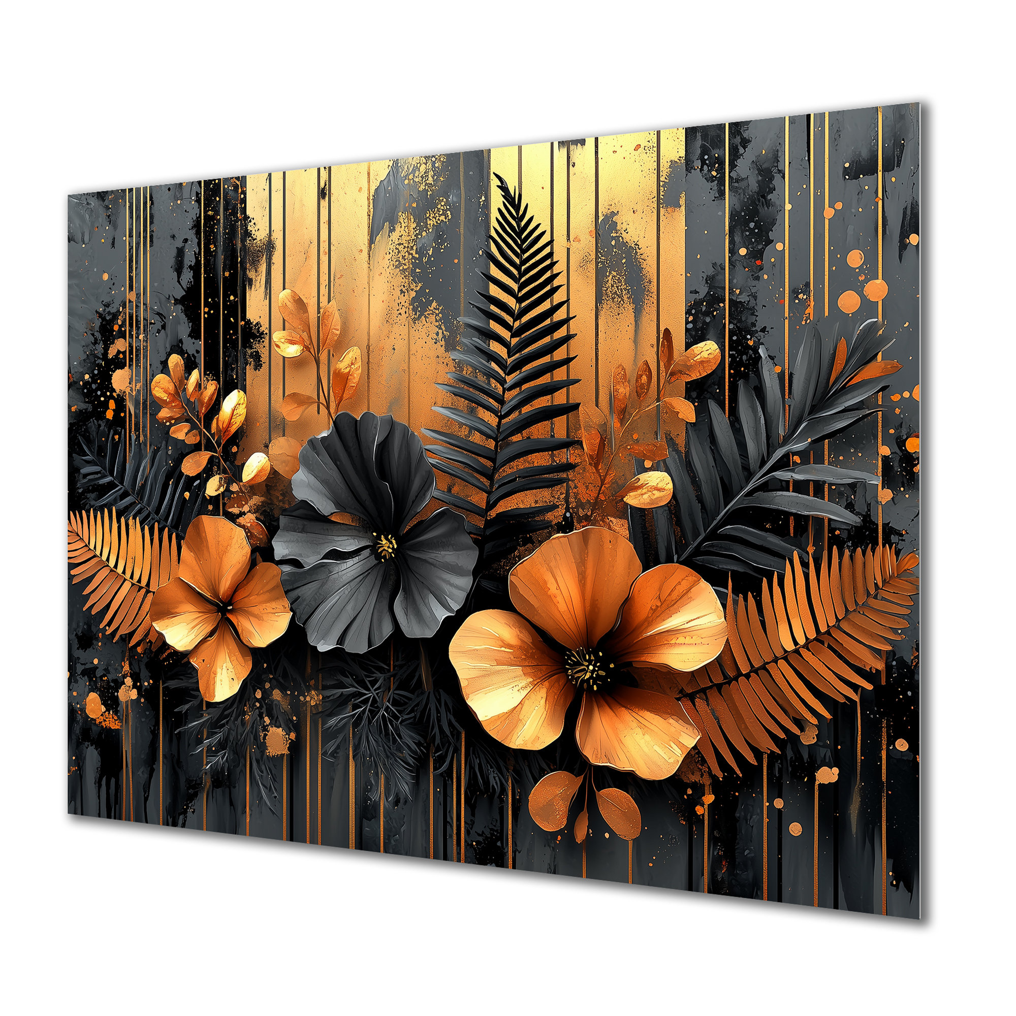 Ivy Bronx Modern Golden Ferns Into The Forest II - Ferns Metal Print ...