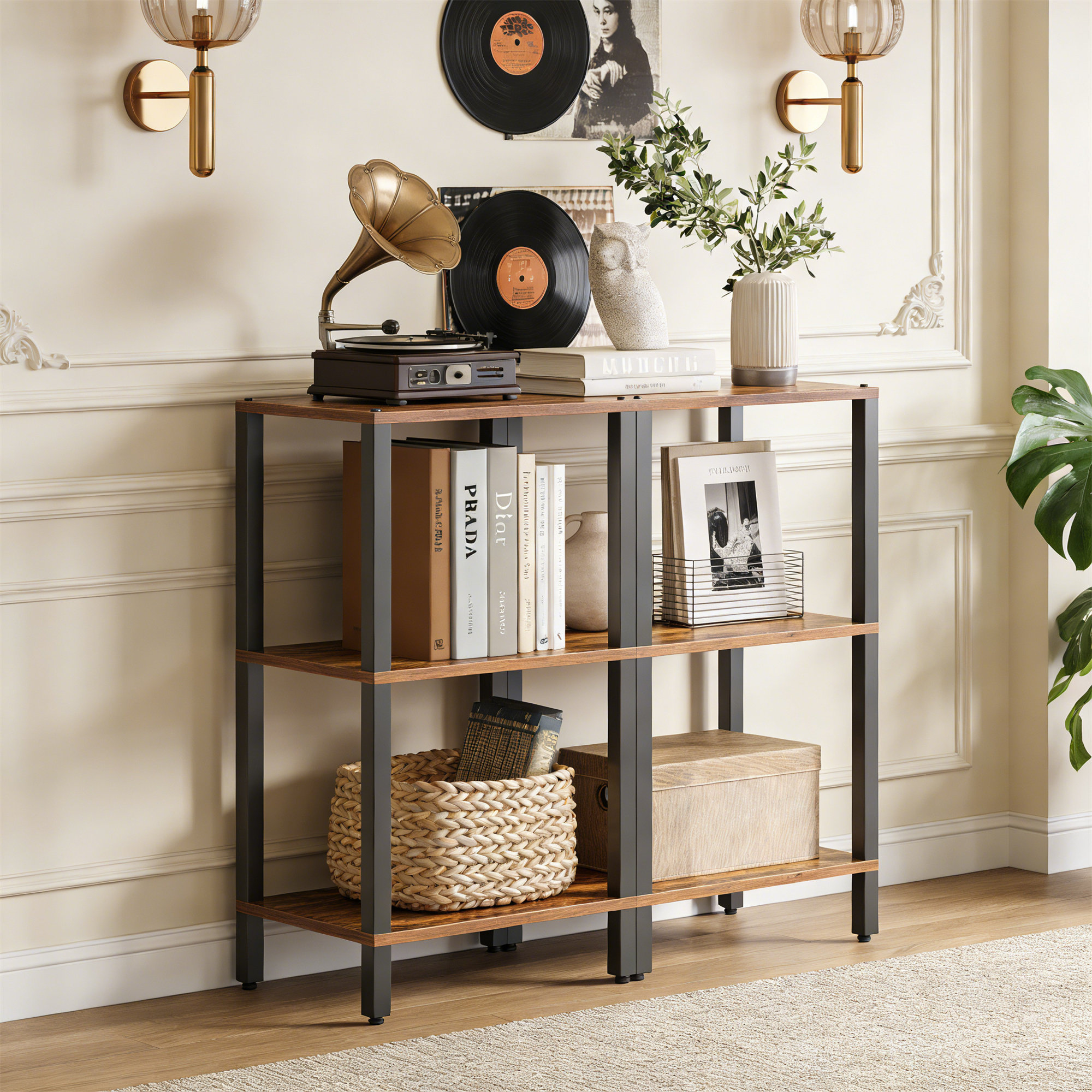 17 Stories 6-Tier Tall Narrow Bookshelf For Small Spaces, Stackable ...