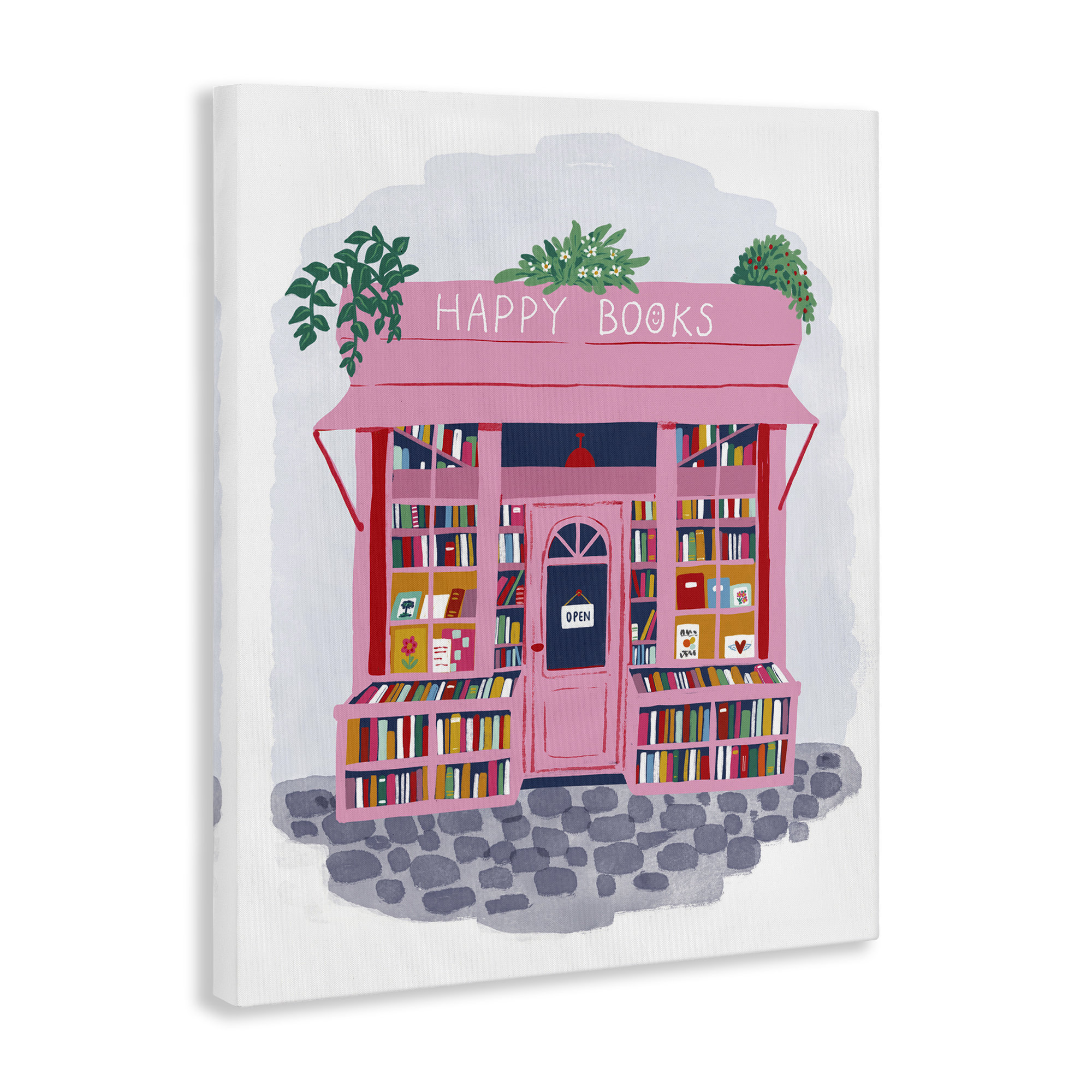Winston Porter Pink Bookstore Shop Front Canvas Wall Art, design by Be ...
