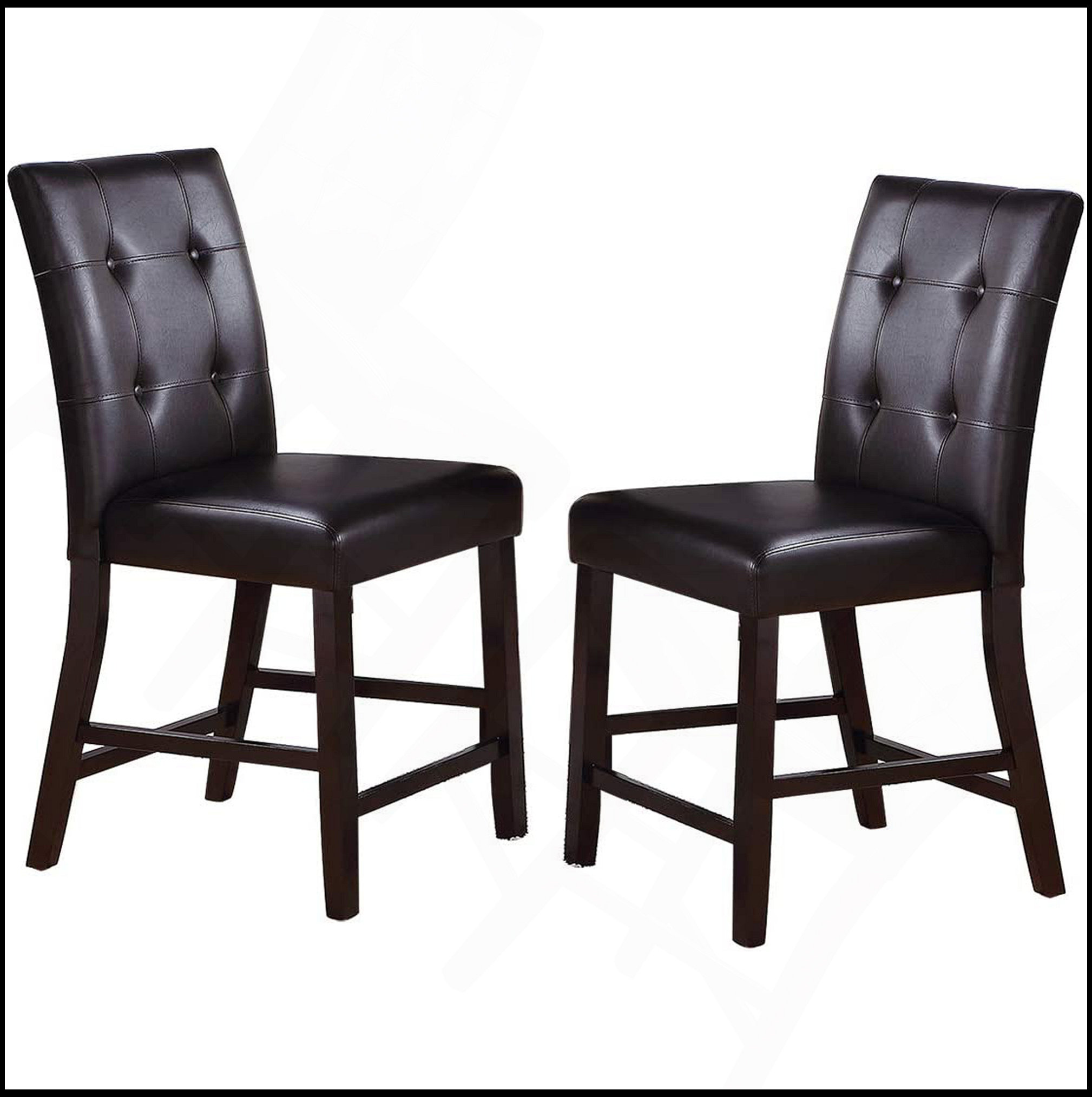 Hokku Designs Simple Contemporary Set Of 2 Counter Height Chairs Brown ...