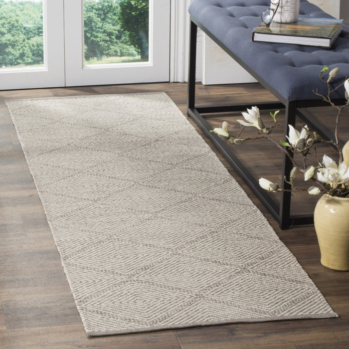 Millwood Pines Abberton Hand Woven Cotton Geometric Rug & Reviews | Wayfair