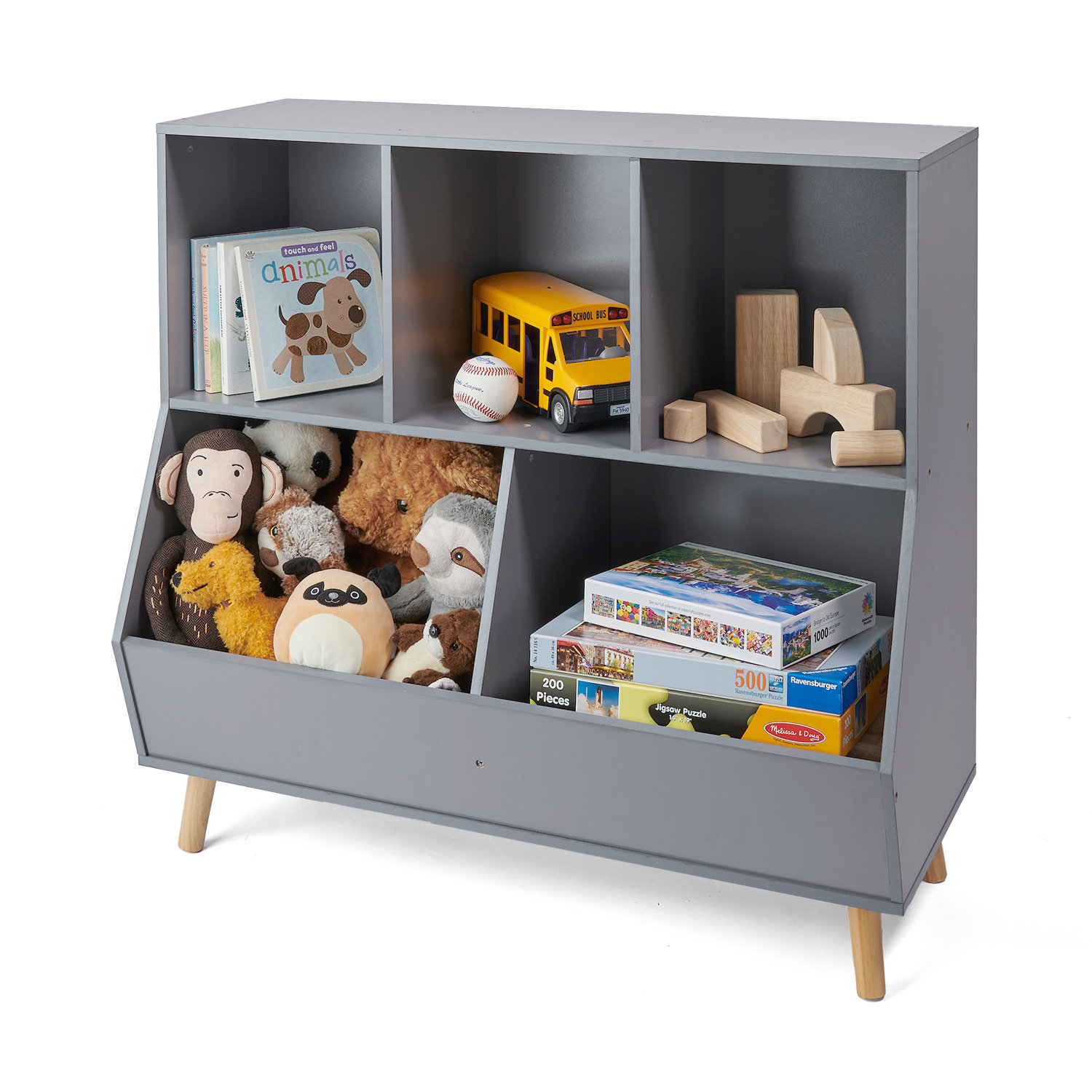 Badger Basket 5-Bin Storage Cubby With Feet & Reviews | Wayfair