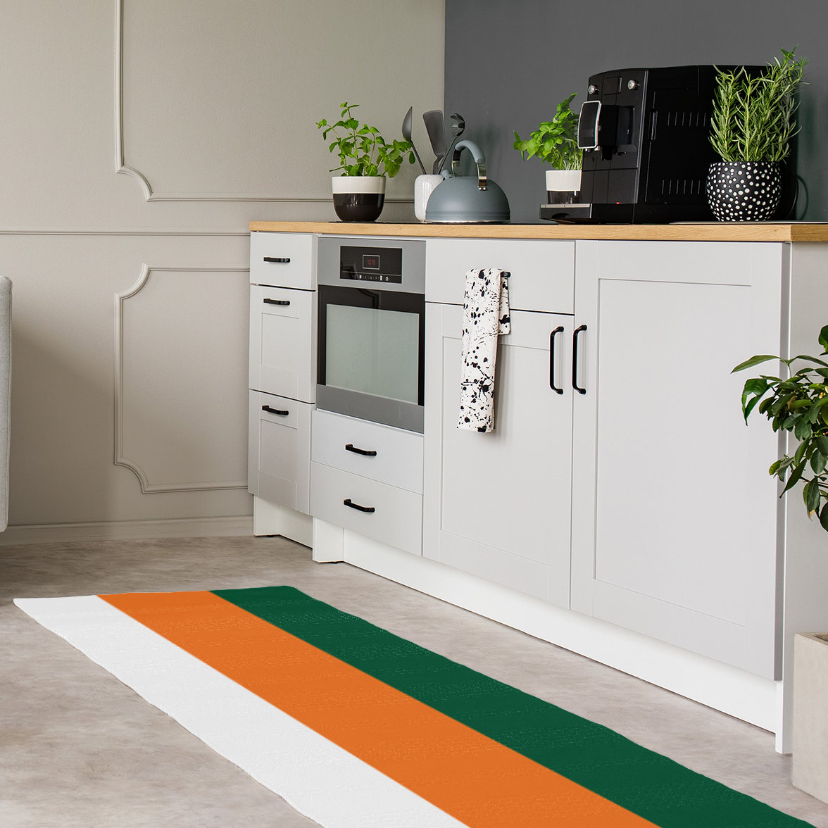 East Urban Home Orange/Green Area Rug | Wayfair