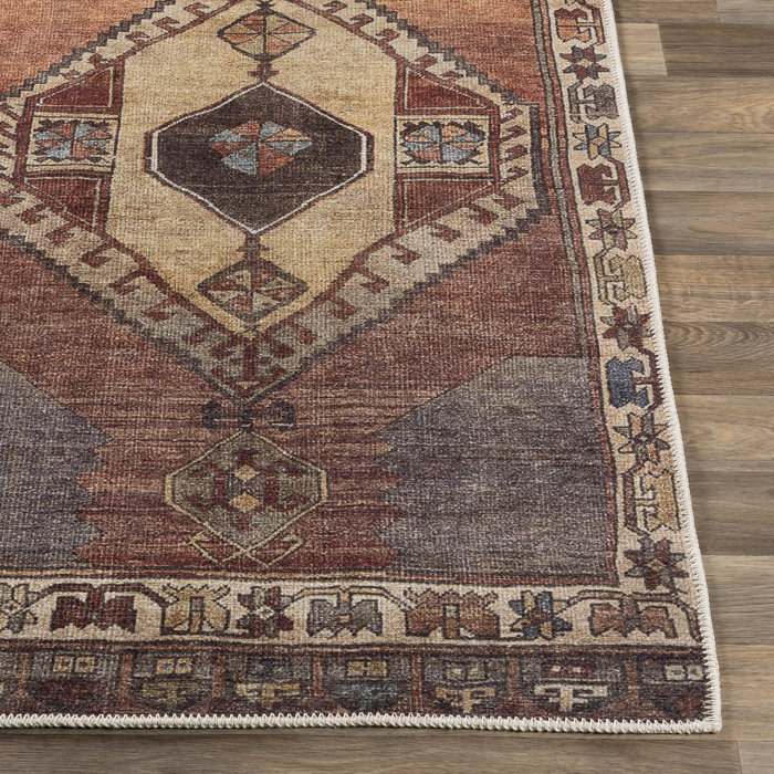 Loon Peak® Lesia Performance Brown Rug & Reviews | Wayfair