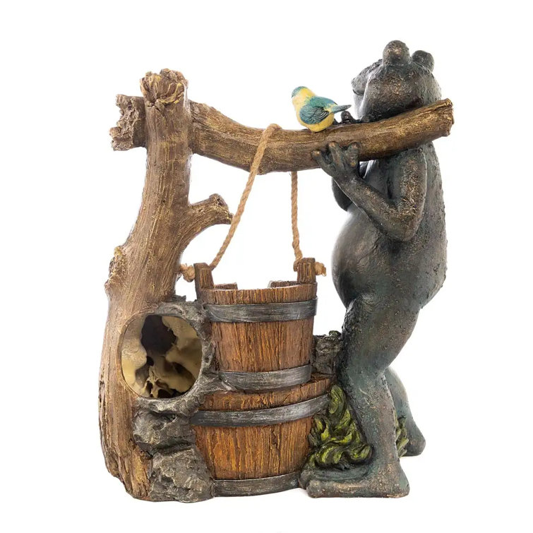 Wind & Weather Weather Resistant Floor Fountain with Light | Wayfair