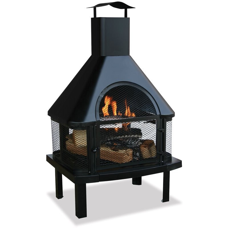 Gracie Oaks Heavy Duty Steel Wood Burning Pagoda Chiminea - Wayfair Canada