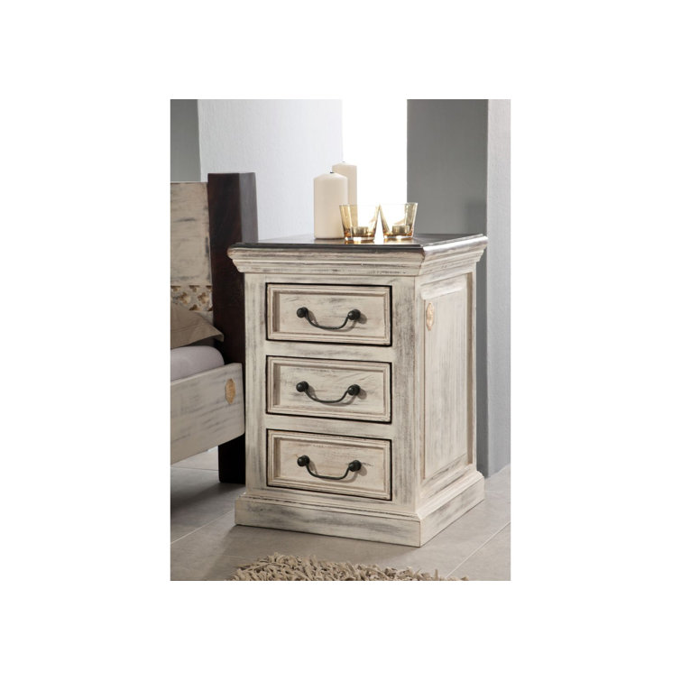 Massivmoebel24 Castle 3 - Drawer Chest of Drawers | Wayfair.co.uk