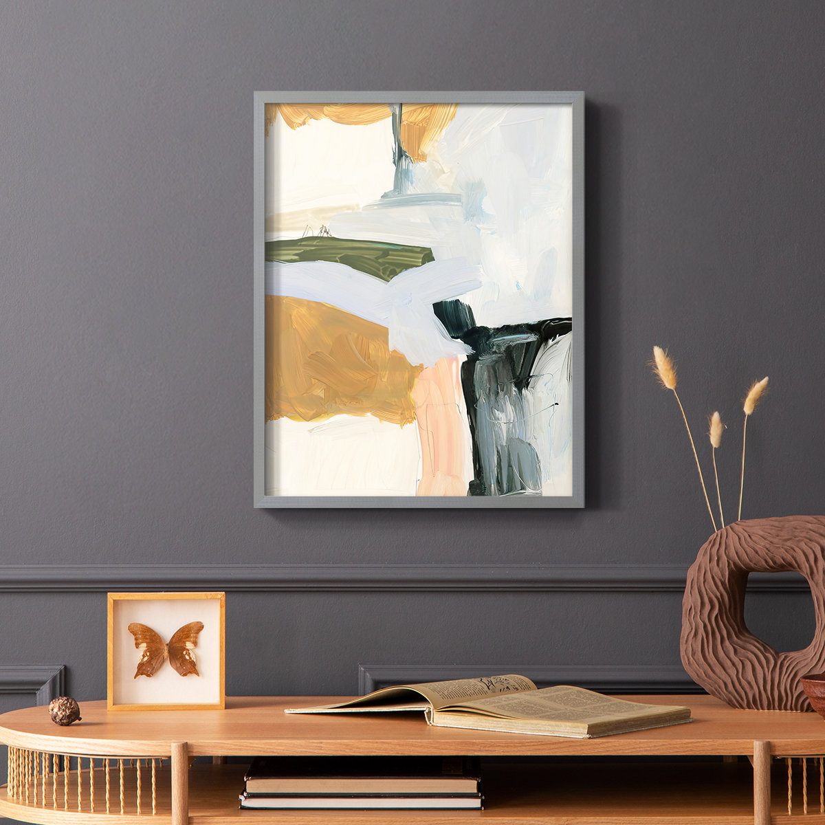 Wrought Studio™ Palette Meld II Framed Print - Solid Wood | Wayfair