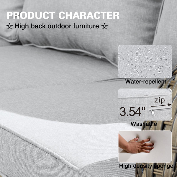 Ebern Designs Klodjana 7 - Person Outdoor Seating Group with Cushions ...