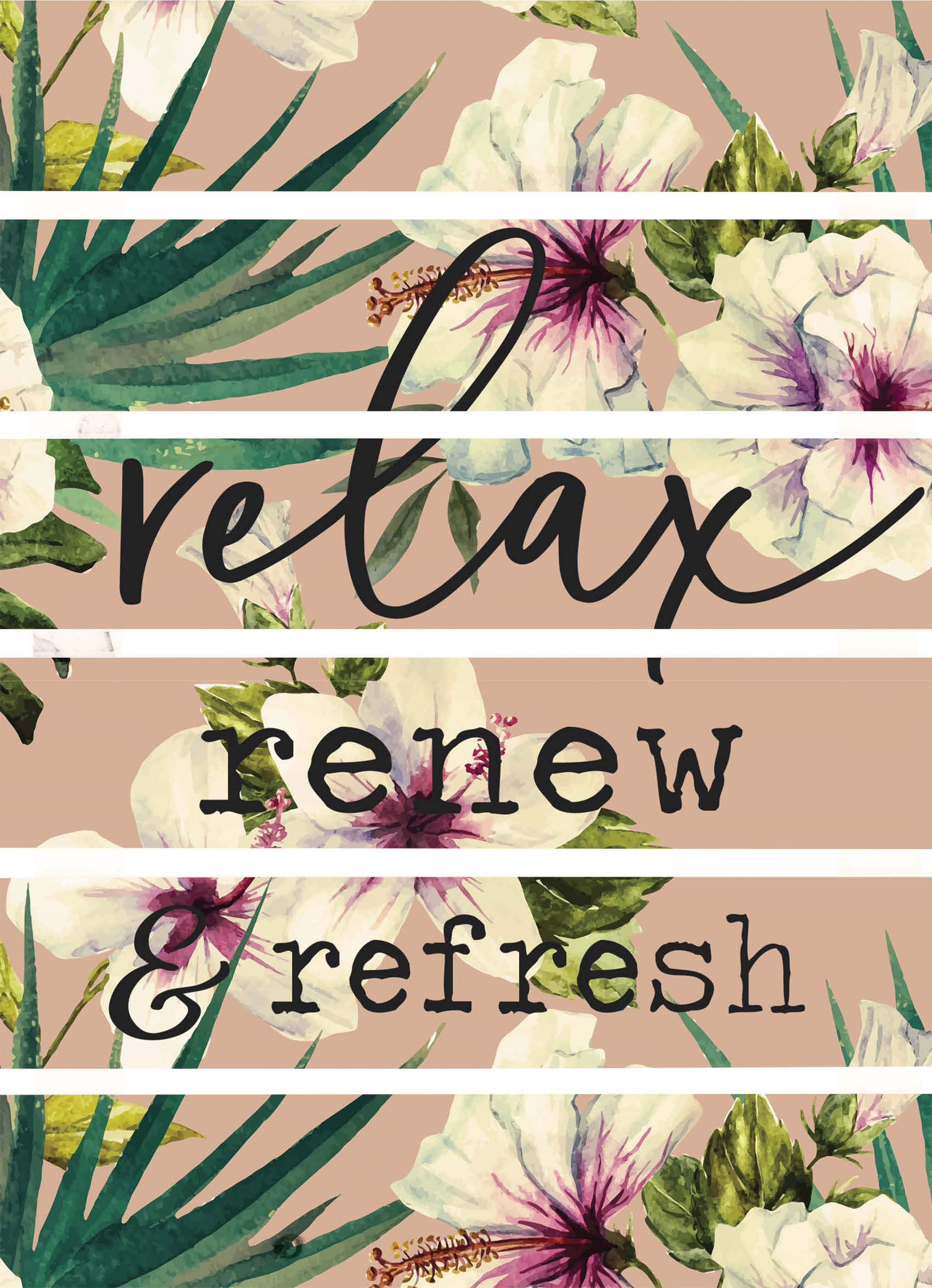 Bayou Breeze 'Relax Renew and Refresh' Unframed Textual Art on Wood ...