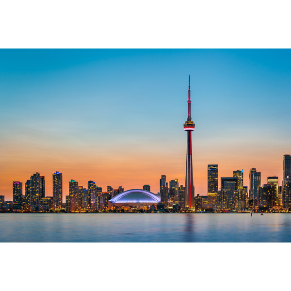 Ebern Designs Drenka Toronto Skyline - Wrapped Canvas Photograph | Wayfair