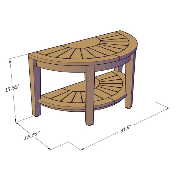 Aqua Teak 31.5'' W Teak Shower Bench & Reviews | Wayfair