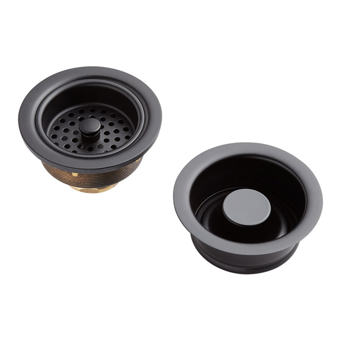 Signature Hardware Kitchen Drain Set - Basket Strainer & Disposer ...