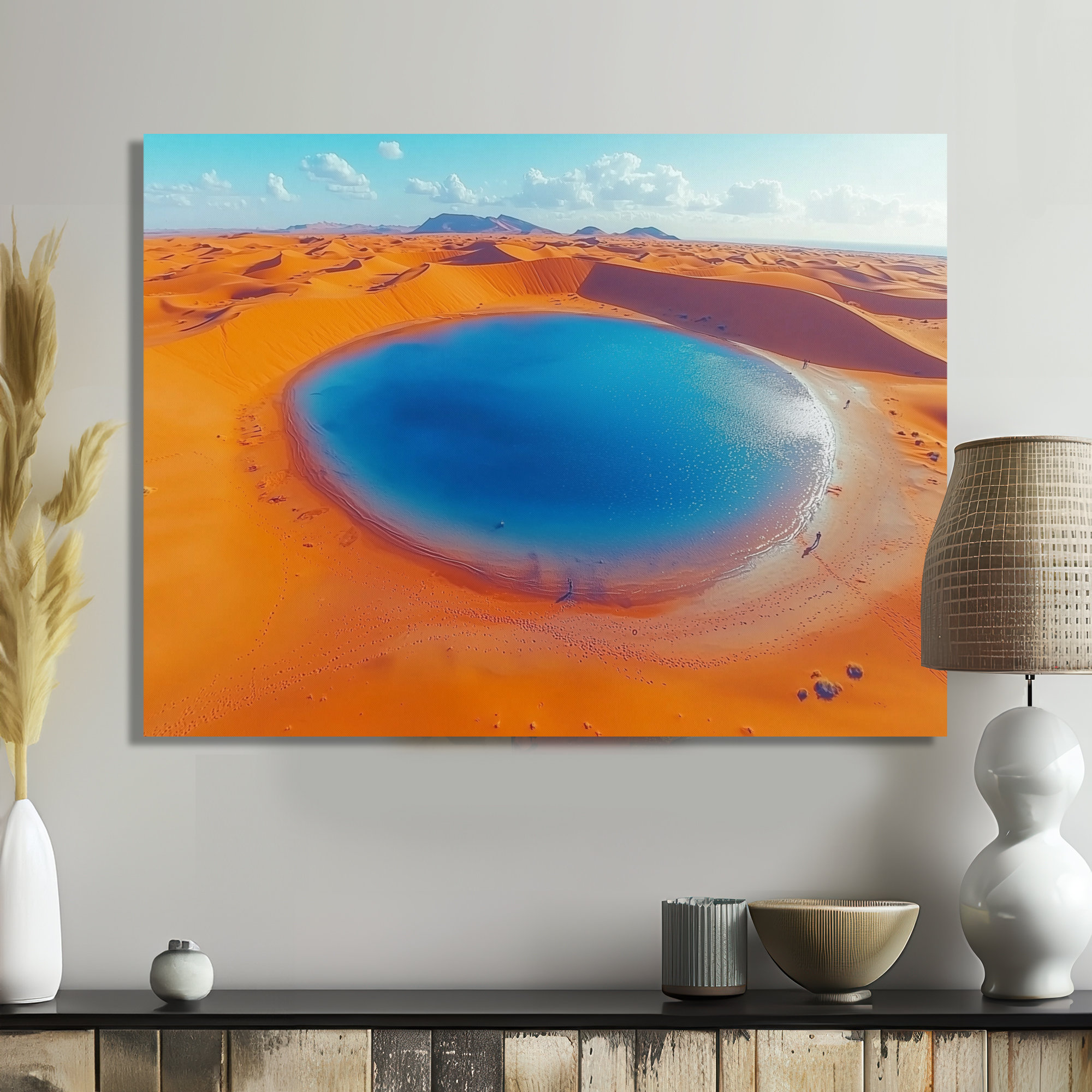 Union Rustic An Aerial View Of The Sahara Oasis Desert I - Desert Wall ...