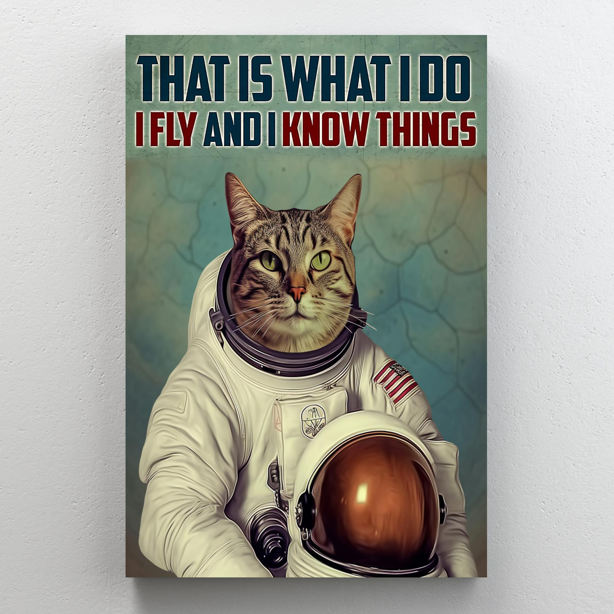 Trinx Cat I Fly And I Know Things - 1 Piece Rectangle Gr Cat I Fly And ...