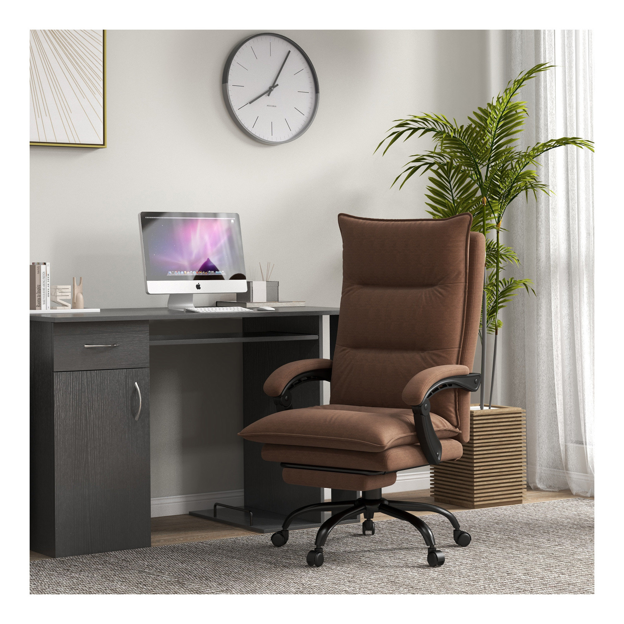 Red Barrel Studio® Executive Massage Office Chair with 6 Vibration Poin ...