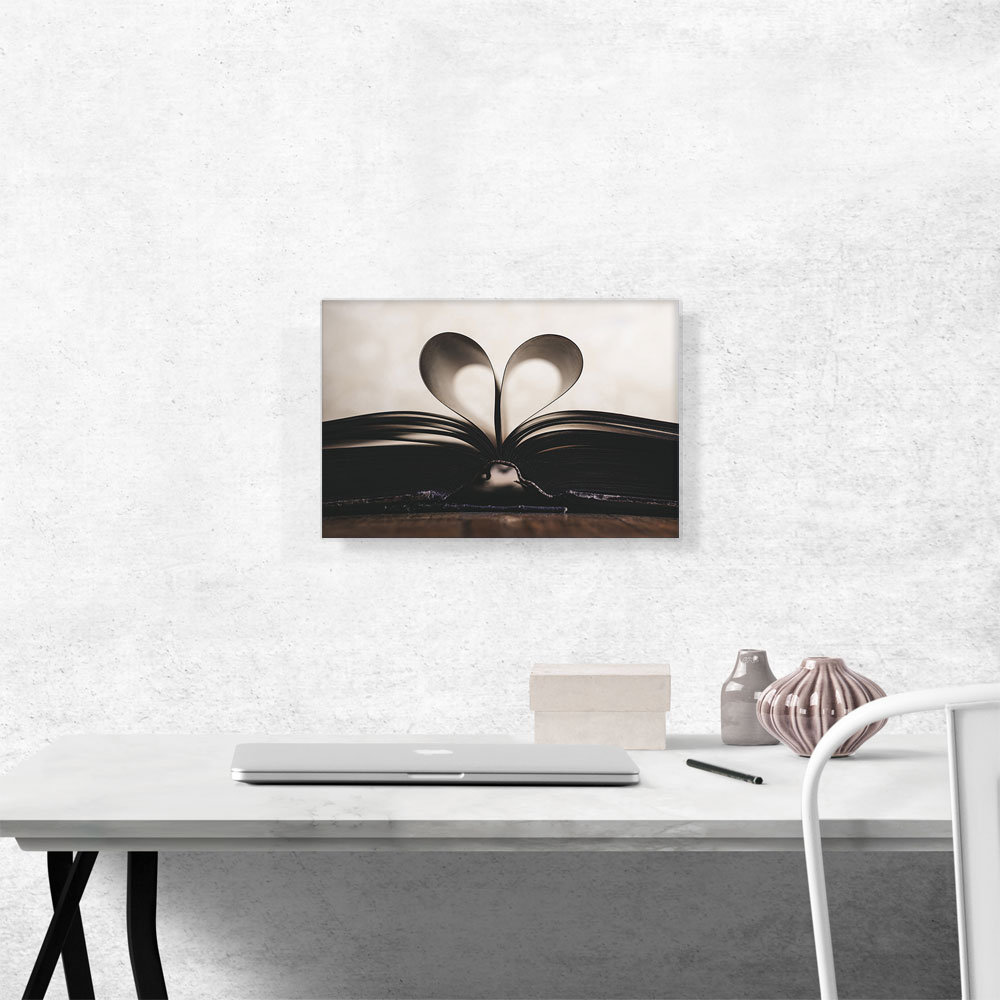 ARTCANVAS Book Heart Page - 3 Piece Wrapped Canvas Photograph Print Set ...