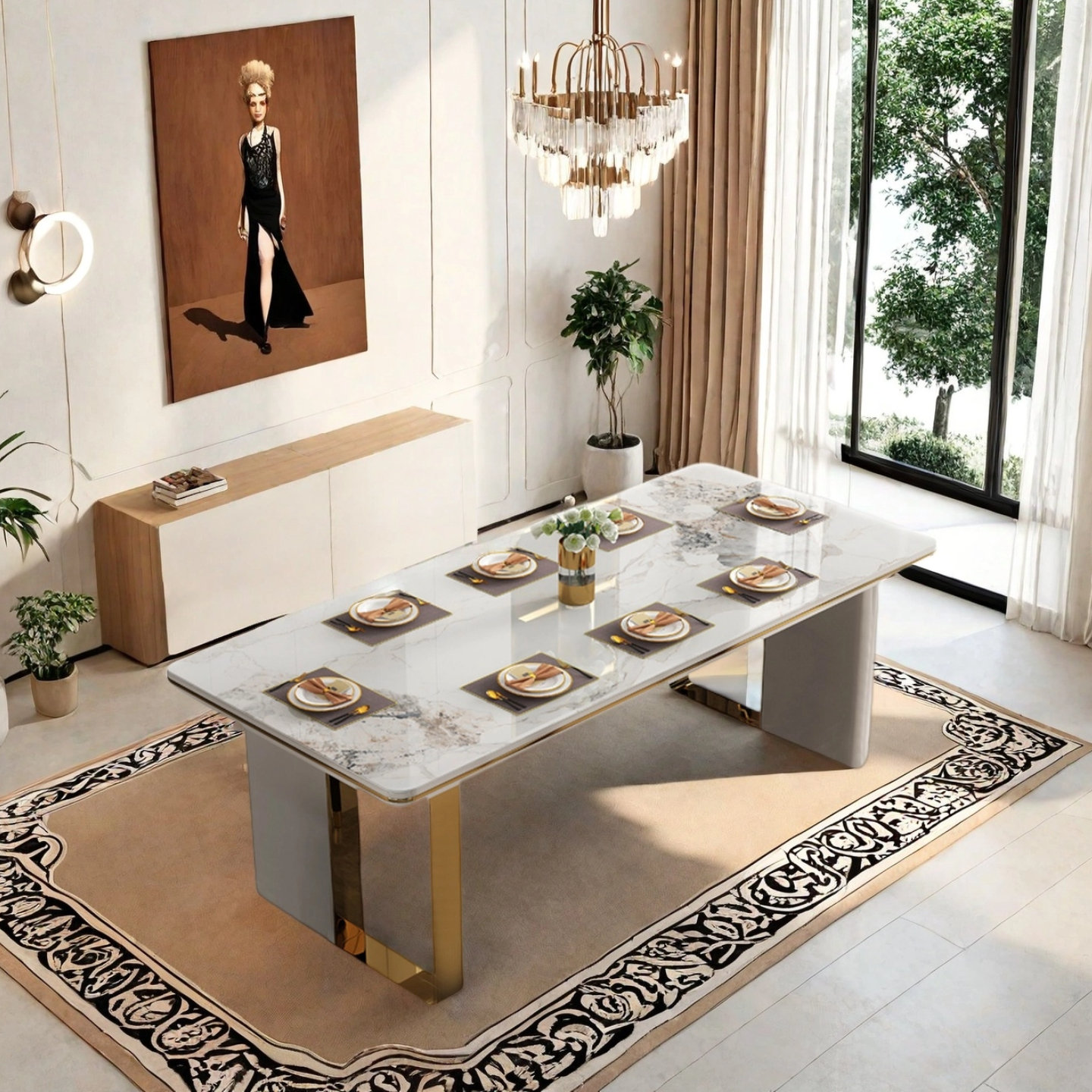 Everly Quinn Modern rock plate dining tables are antibacterial | Wayfair