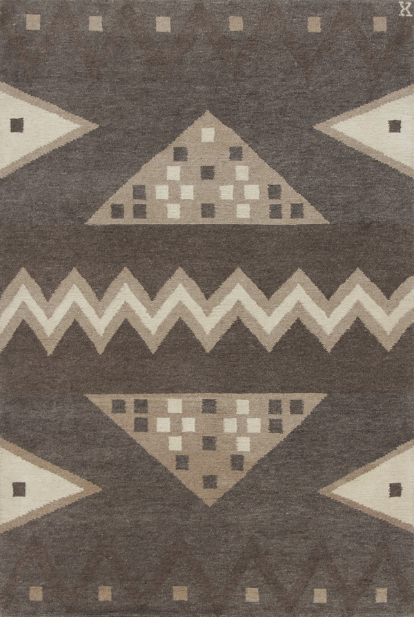 New Moon Rugs Mesa Southwestern Hand-Knotted Wool Area Rug in Natural ...