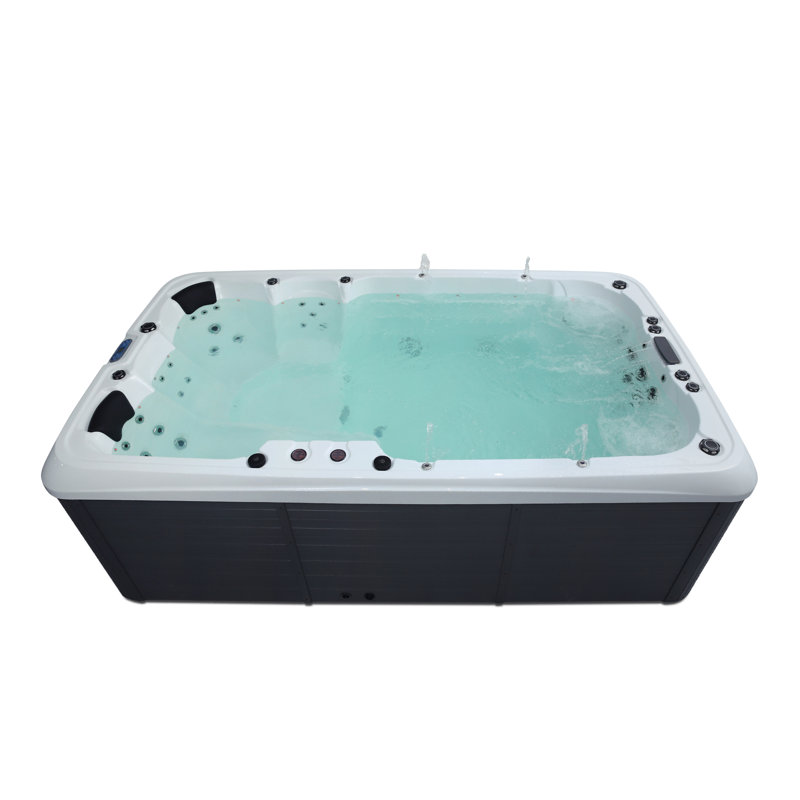 Comfort Hot Tubs 50 - Jet Acrylic Rectangular Hot Tub in Grey - Wayfair ...