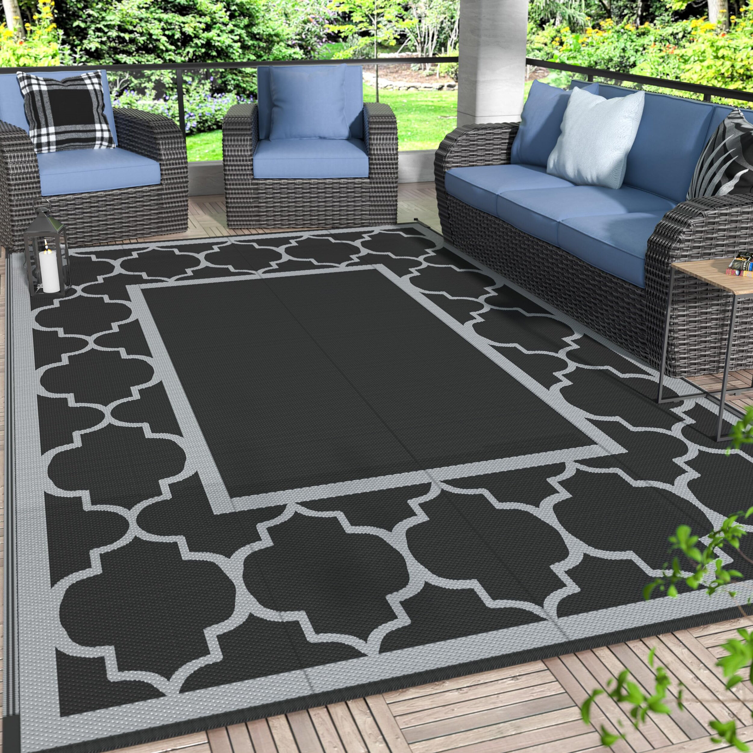 Red Barrel Studio 9' X 12' Outdoor Rug Waterproof For Patio Decor ...